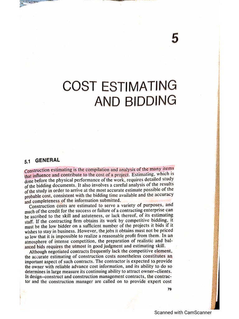 TM-05 & TM-06 Cost Estimating and Bidding | PDF
