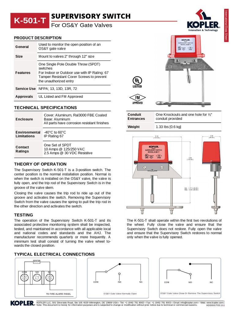 K-501-T, SPV SWT | PDF | Switch | Valve