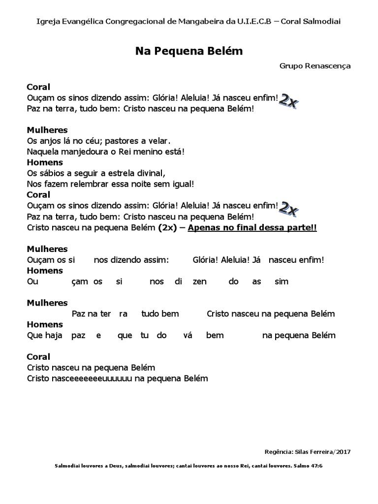 Na Pequena Belém - Letra | PDF