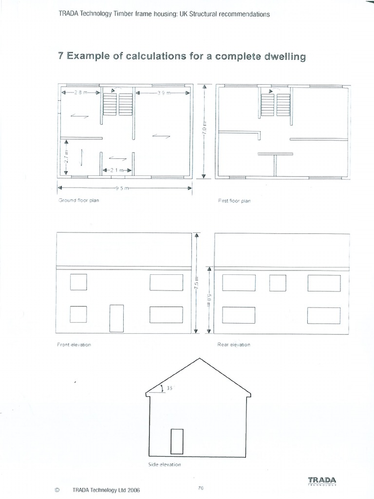 Trada Timber Frame Housing. Example Calcs | PDF