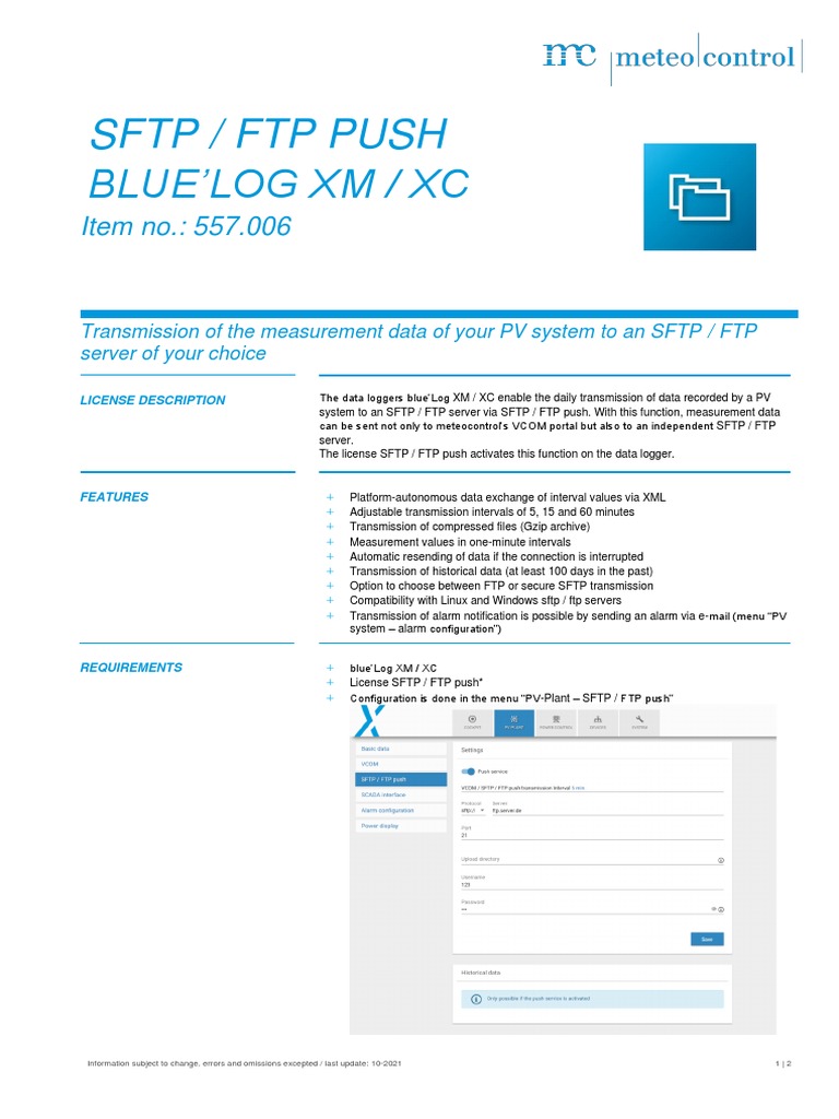 DB FTP Push Bluelog XM XC en | PDF | File Transfer Protocol | Computer Data