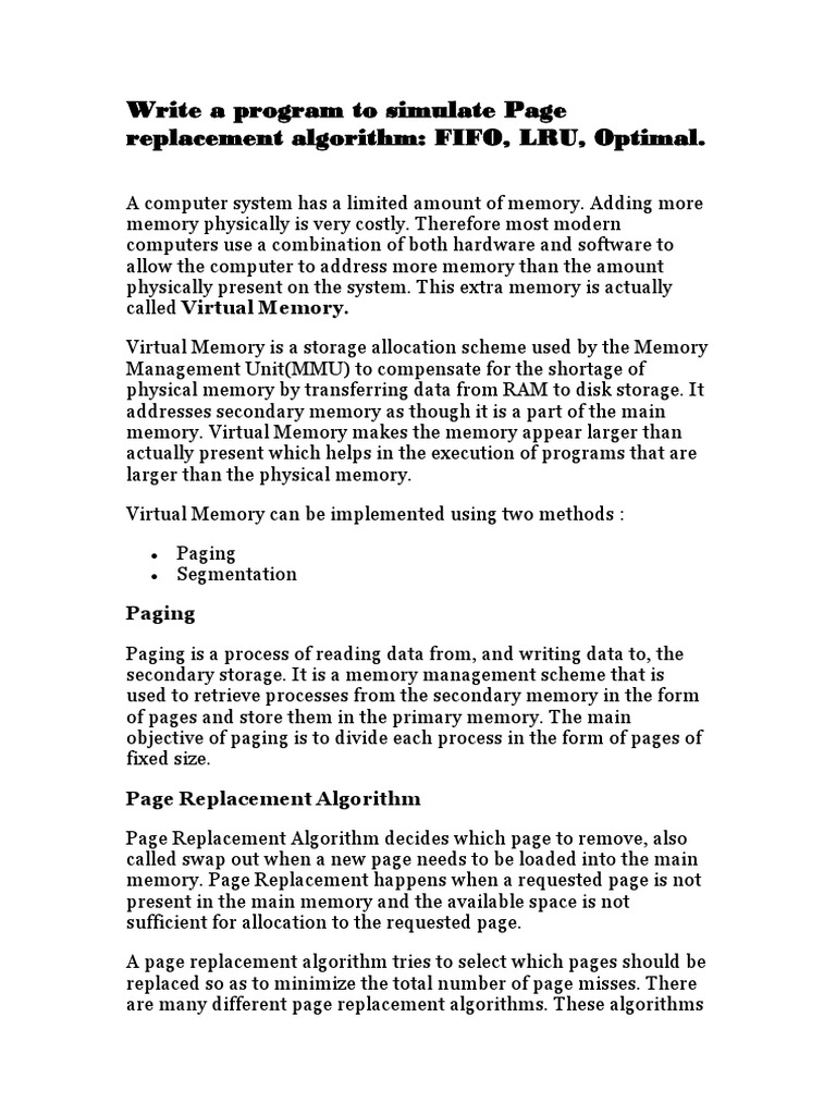 Page Replacement Algo | Download Free PDF | Computer Data Storage | Computer Hardware