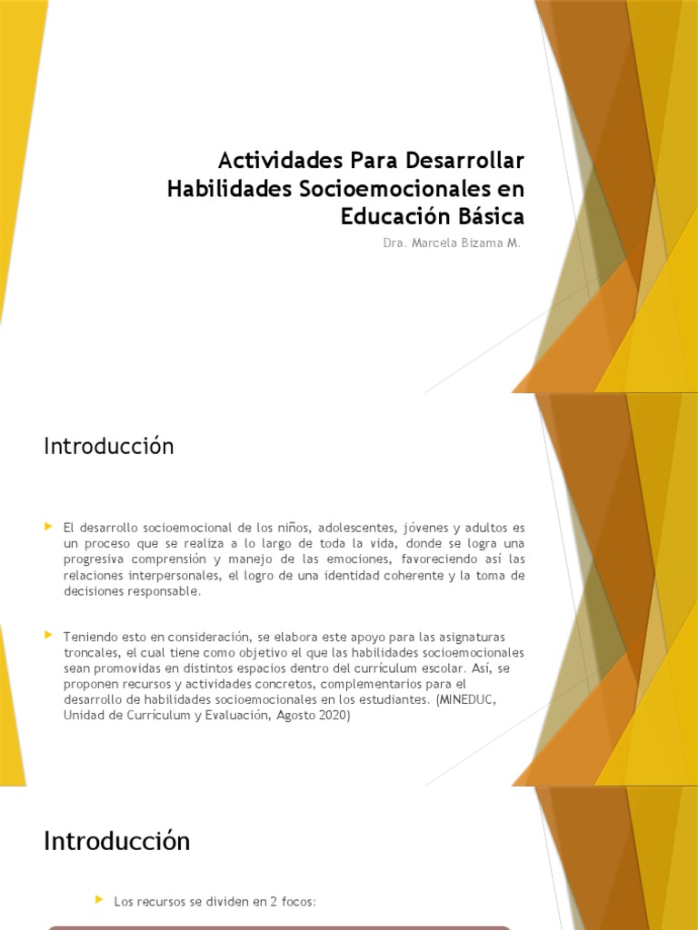 Actividades para Desarrollar Habilidades Socioemocionales en EducaciÃ N BÃ¡sica | PDF | Las ...