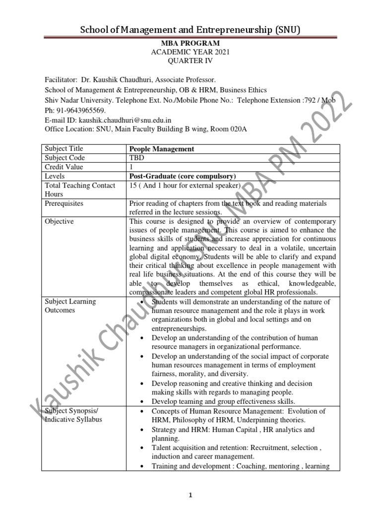 OHM People Management | PDF | Human Resource Management | Performance ...