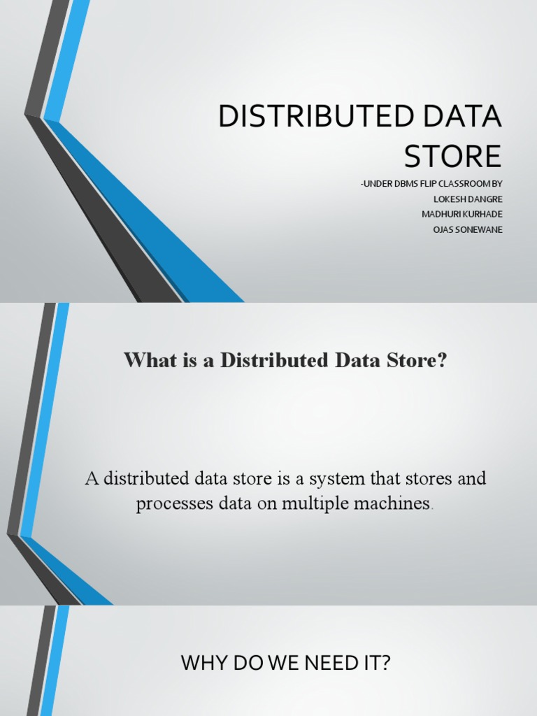 Distributed Data Store | PDF | Replication (Computing) | Computer Architecture
