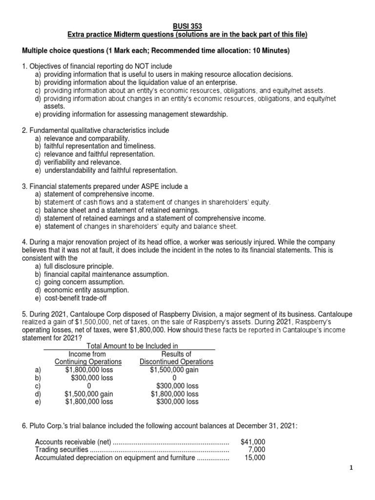 Practice Midterm Questions JAN 2022 Second With SOLUTIONS v7 | Download ...
