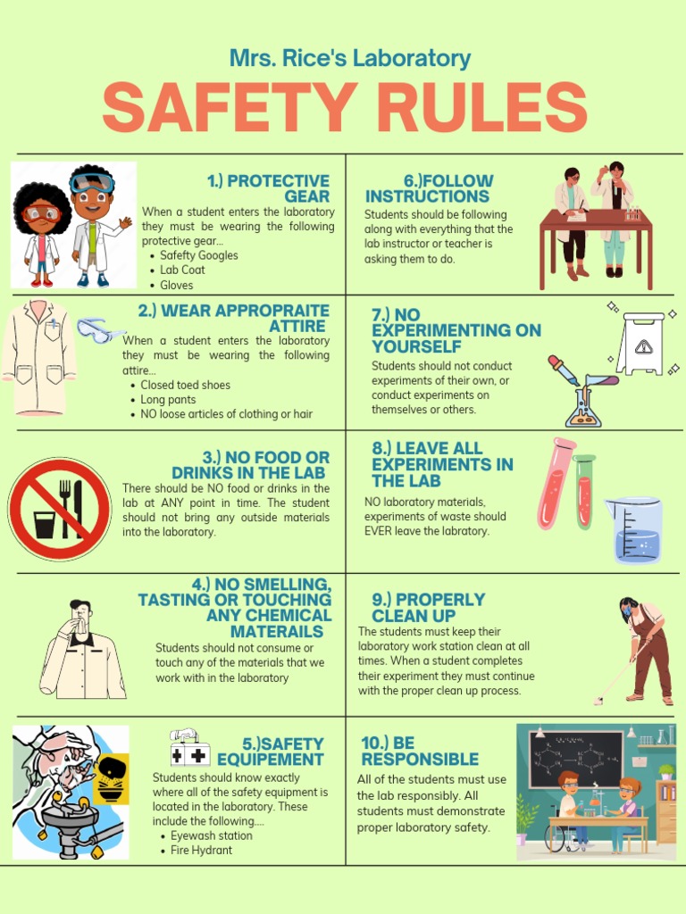 Essential Laboratory Safety Rules | PDF | Laboratories | Clothing