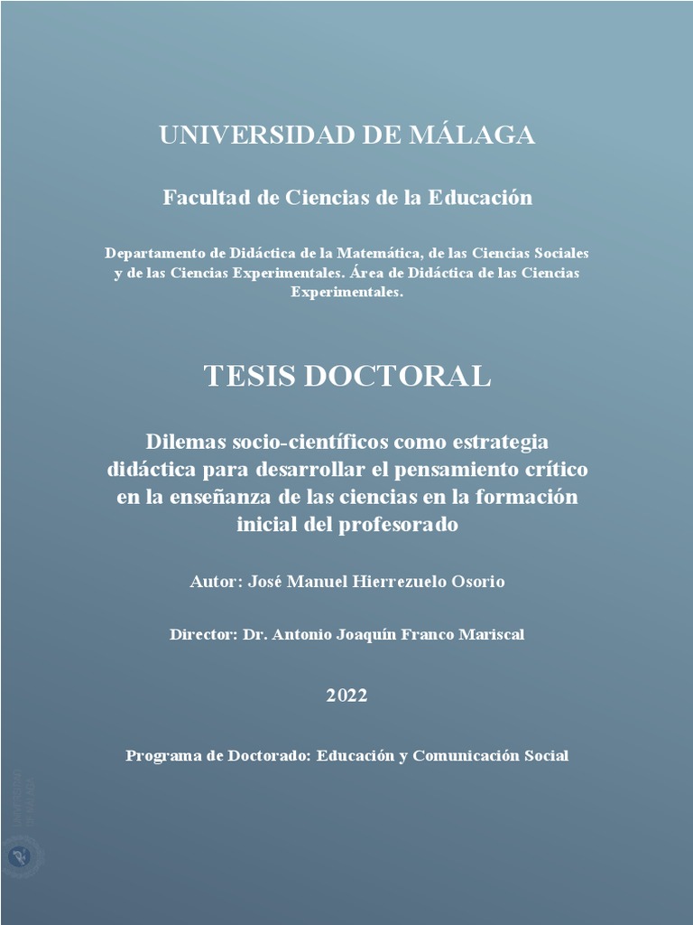 TD HIERREZUELO OSORIO Jose Manuel | PDF | Pensamiento | Pensamiento crítico