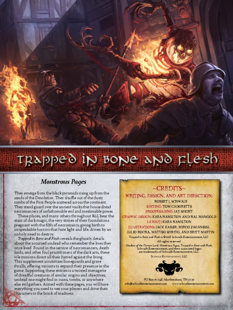 SotDL - Monstrous Pages - Trapped in Bone and Flesh | PDF