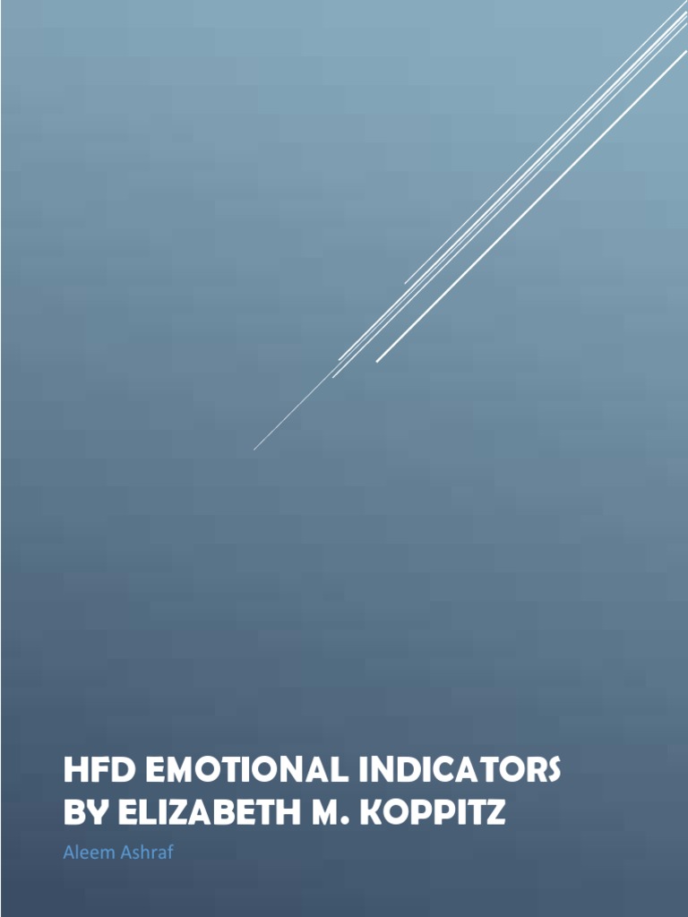 HFD Emotional Indicators Explained | PDF | Anxiety | Aggression