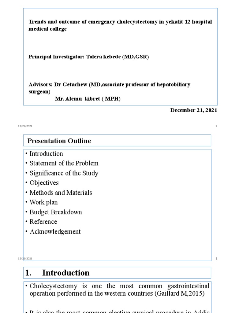 Proposal Defence Tole | PDF | Surgery | Medical Specialties