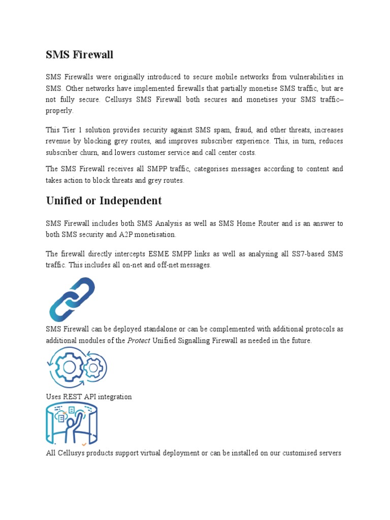 SMS Firewall | PDF | Computer Network | Firewall (Computing)