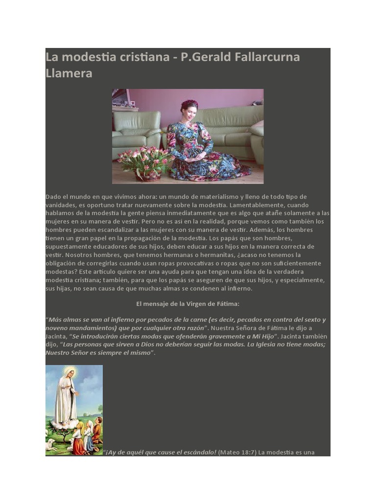 Modestia y Virtud | PDF | Pecado | Ropa