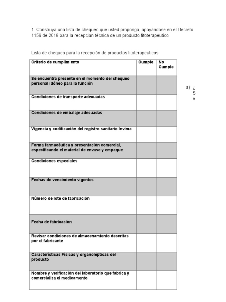 Paso 4 - Lista de Chequeo | PDF | Farmacia | Medicamentos con receta
