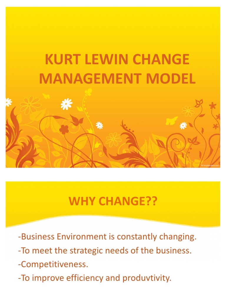 Kurt Lewin Change Management Model | PDF