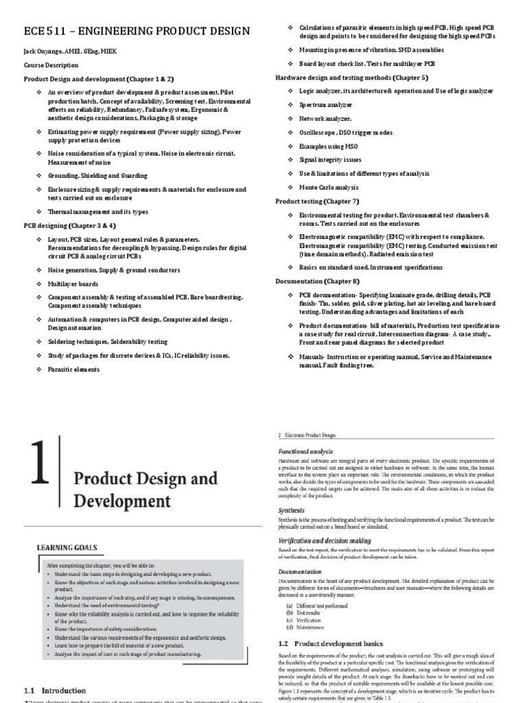 Engineering Product Design Notes Full PDF | PDF | Printed Circuit Board ...