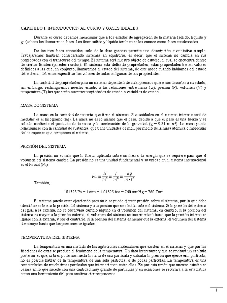 01 Gas Ideal | PDF | Gases | Temperatura