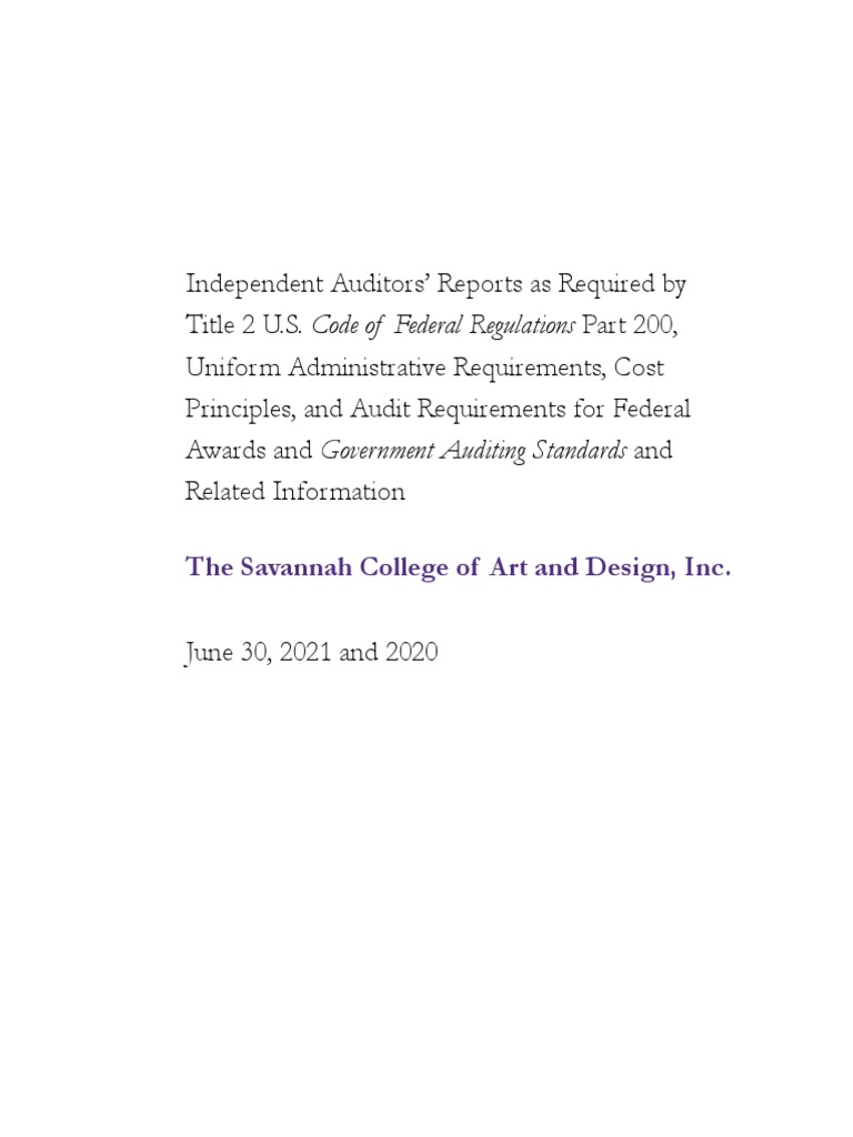 SCAD 2021 Audit | PDF | Financial Audit | Fair Value