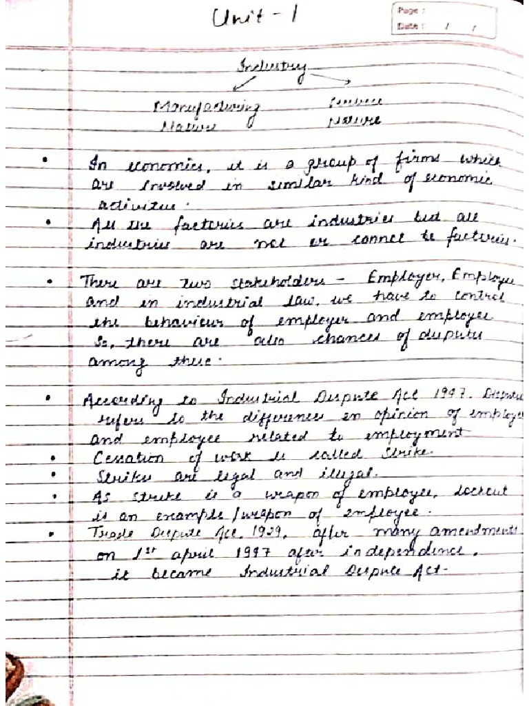 Industrial Law Notes | PDF
