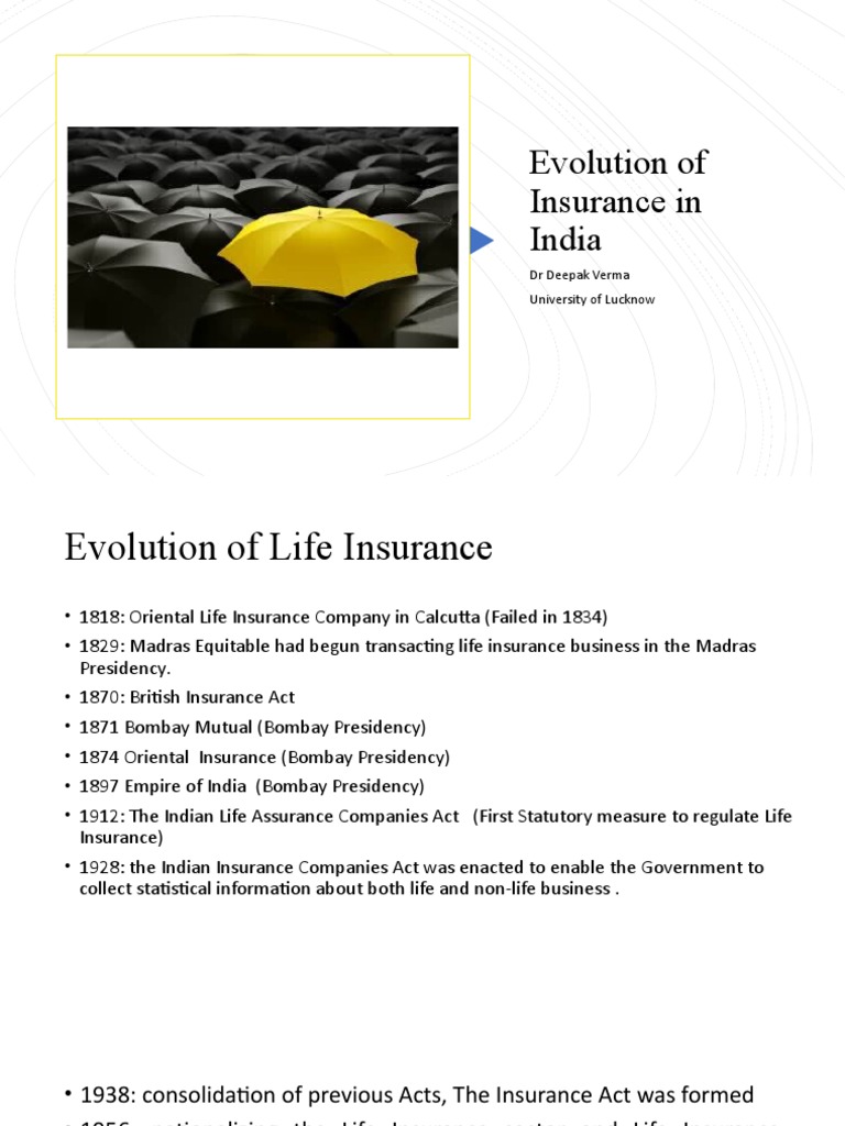 Evolution of Insurance in India | PDF | Financial Risk | Business Law