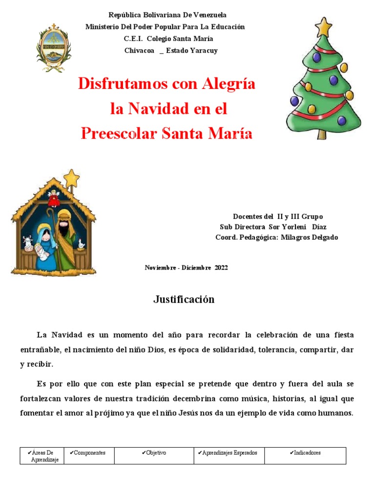 Plan Navidad | PDF | Navidad | Educación de la primera infancia