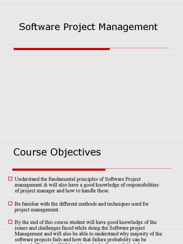 Lecture-1 SPM Introduction | PDF | Project Management | Software ...