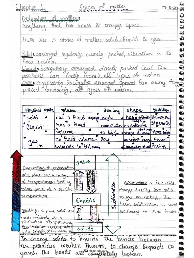 Chemistry Notes (Chapter 1-2) 0620 | PDF