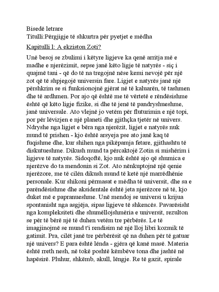 Bisedë Letrare | PDF