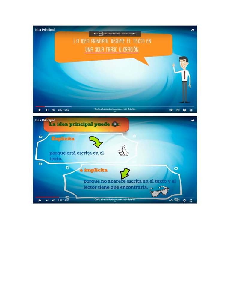 Tema e Idea Principal de Un Texto | PDF