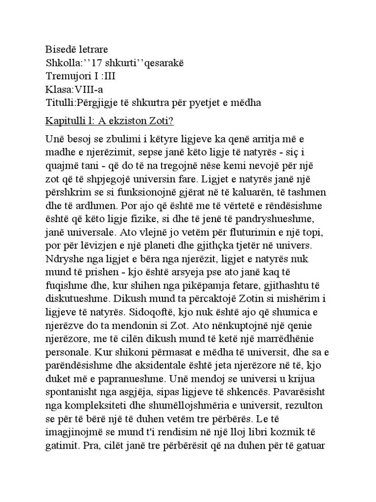 Bisedë Letrare | PDF