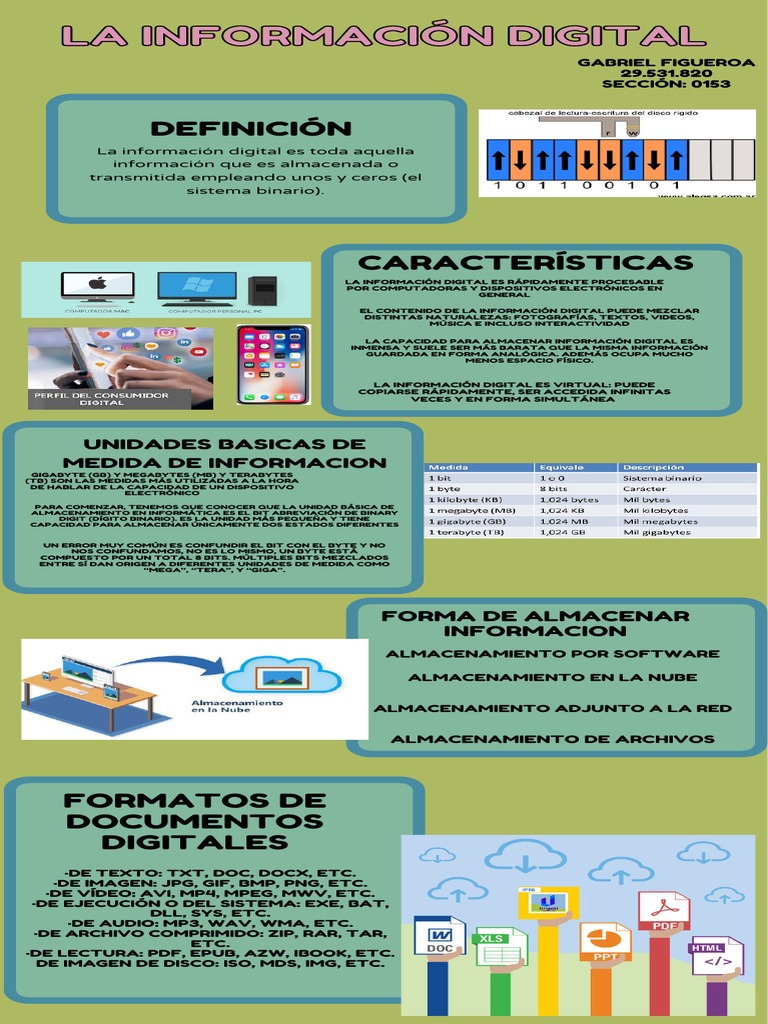 Infografía Sobre La Información Digital | PDF | Poco | Información