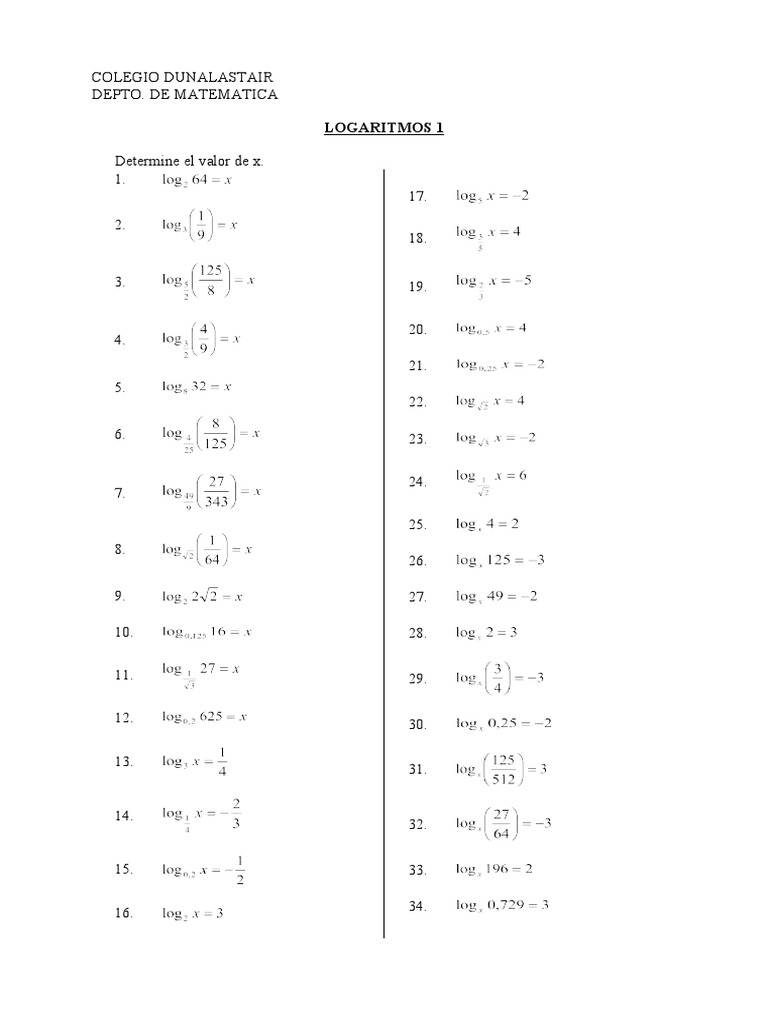 Logaritmos 1 | PDF