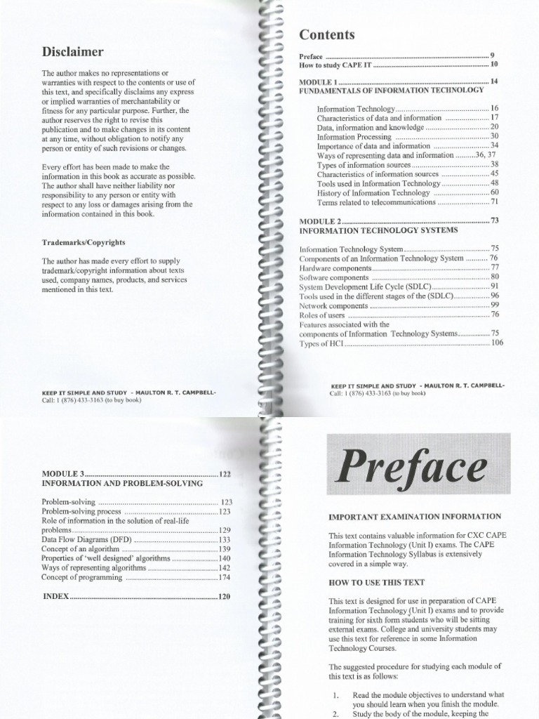 Cape It U1 Textbook | PDF