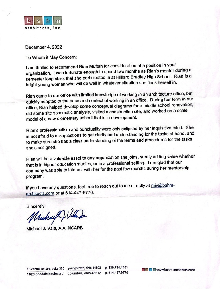 Letter of Rec | PDF
