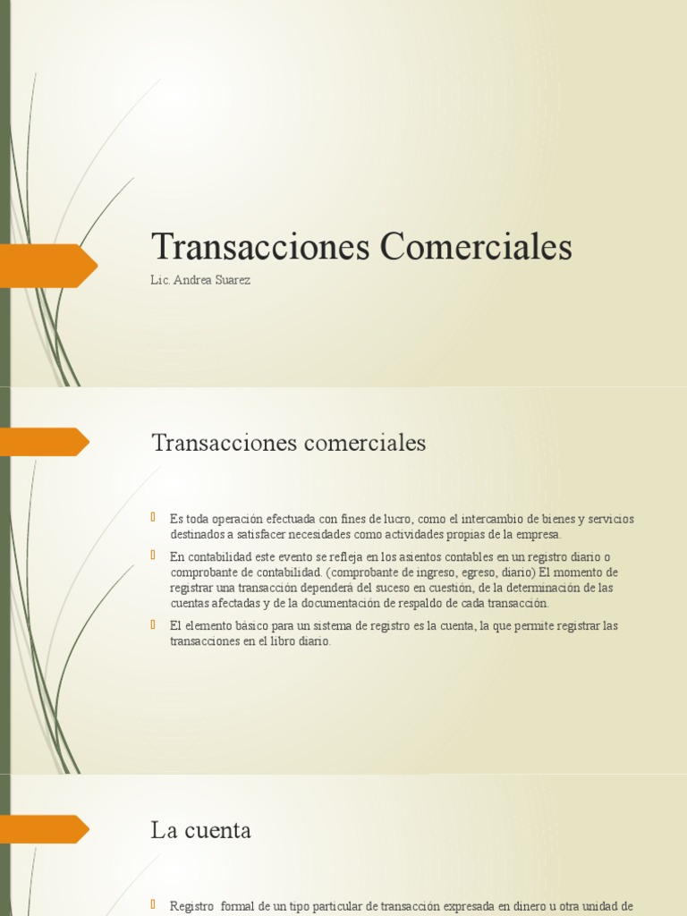 Transacciones Comerciales | PDF