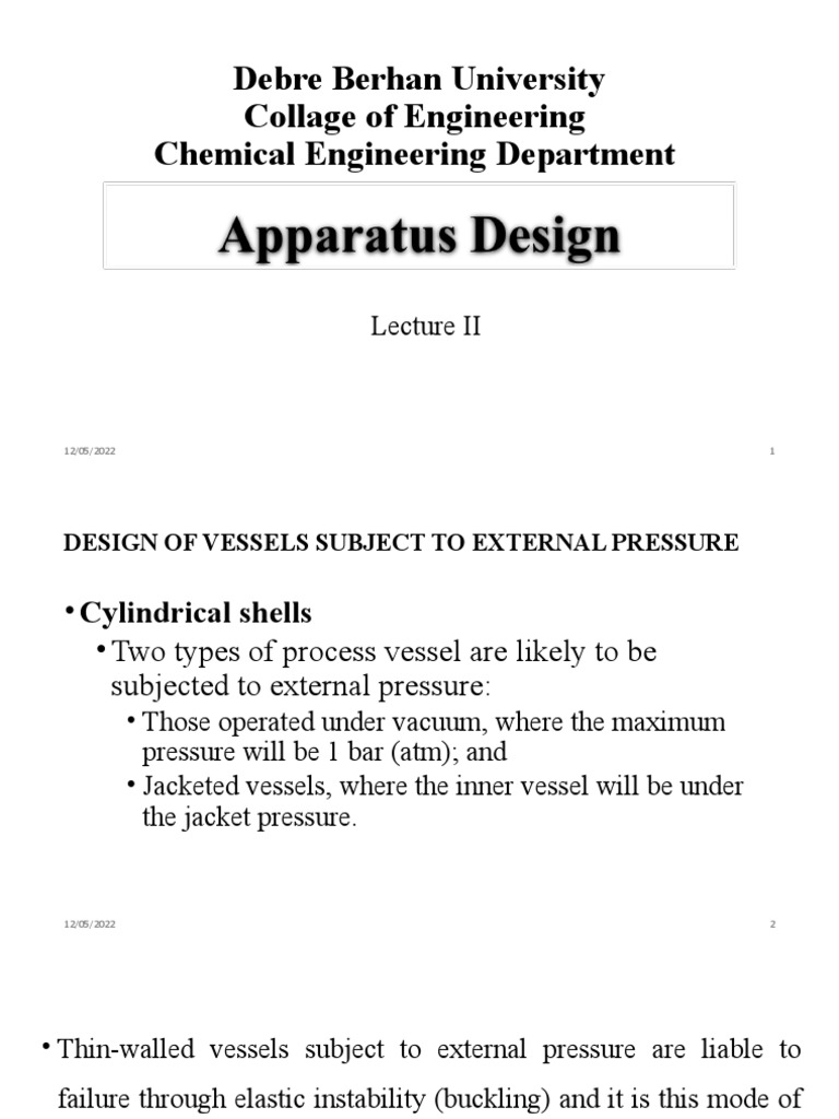 Apparatus Design II | PDF | Buckling | Stress (Mechanics)