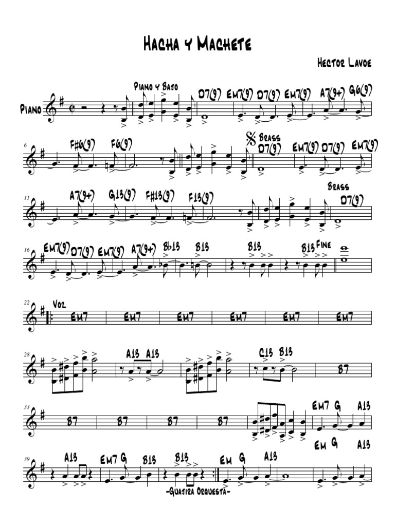 Hector Lavoe - Hacha y Machete | PDF