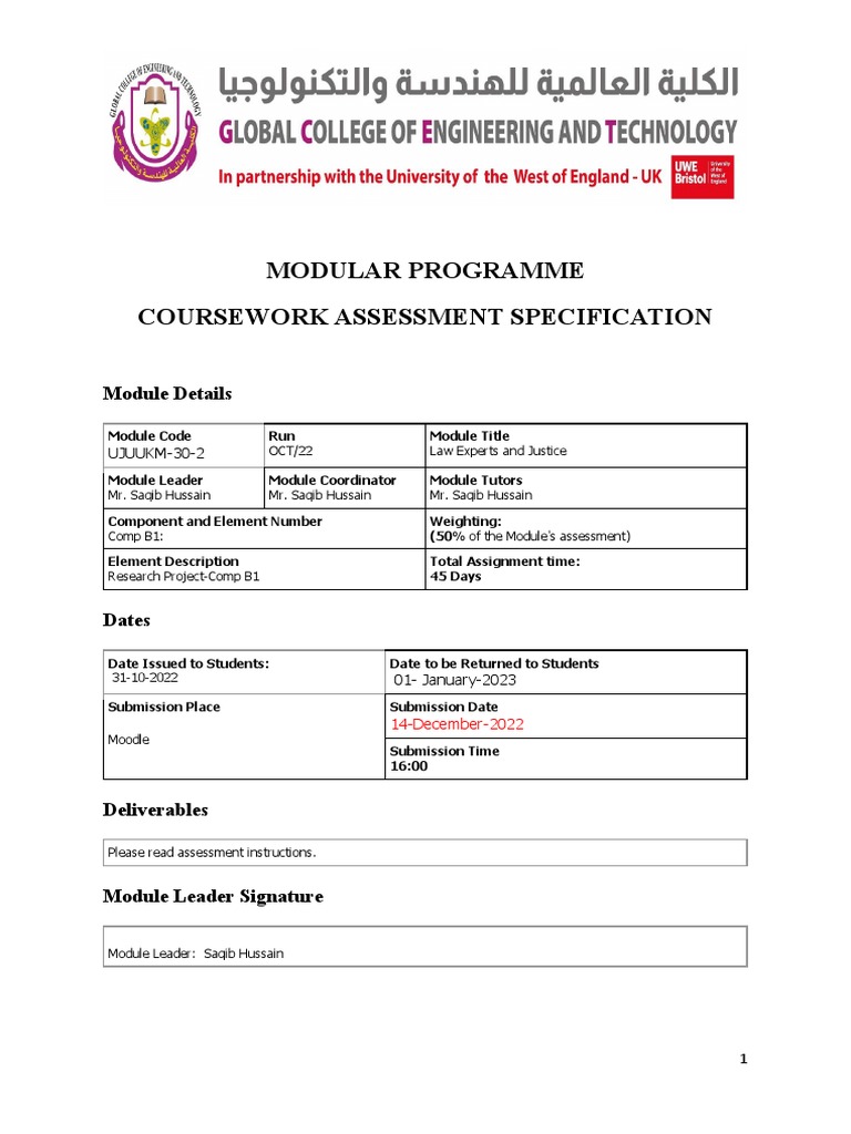 UJUUKM-30-2 - Research Project Specifications - Comp-B1 | PDF