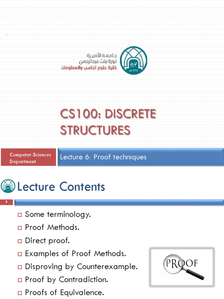 Lecture 6 - Proof Techniques - Updated PDF | PDF | Mathematical Proof ... Lecture 6 - Proof Techniques - Updated PDF | PDF | Mathematical Proof ...
