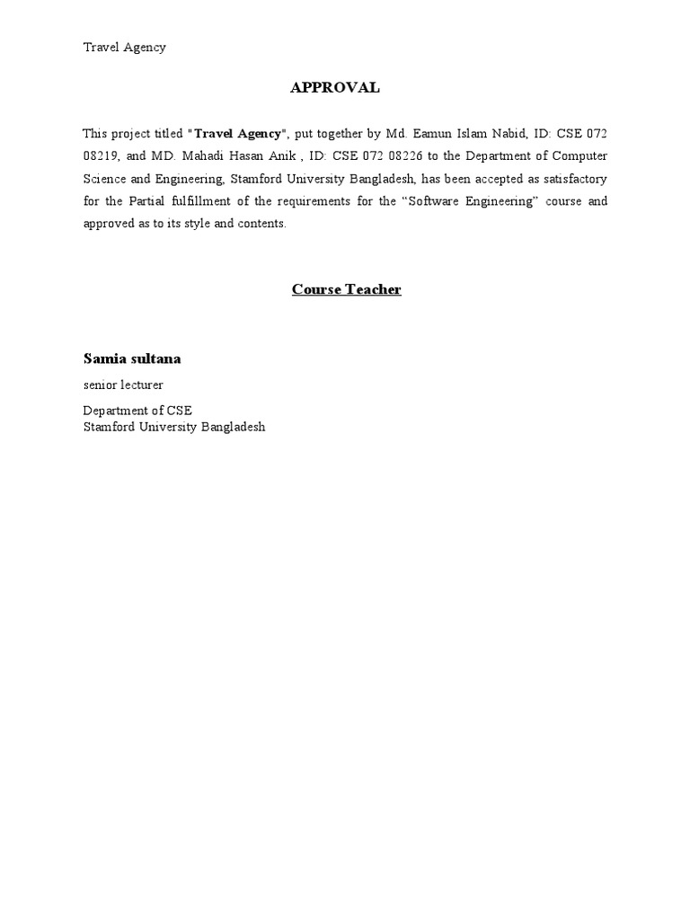 Travel Agency Management System Overview | PDF | Use Case | Tourism