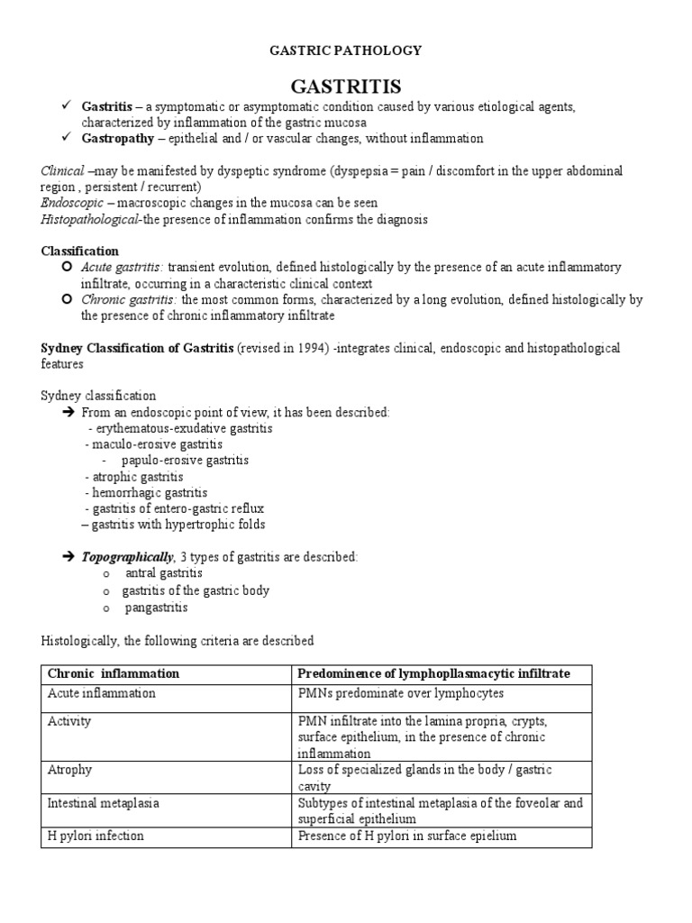 Gastric Pathology | PDF | Stomach | Cancer