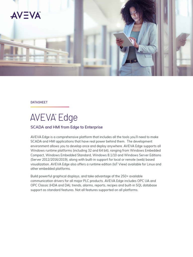 AVEVA Edge Datasheet | PDF | Scada | Internet Of Things