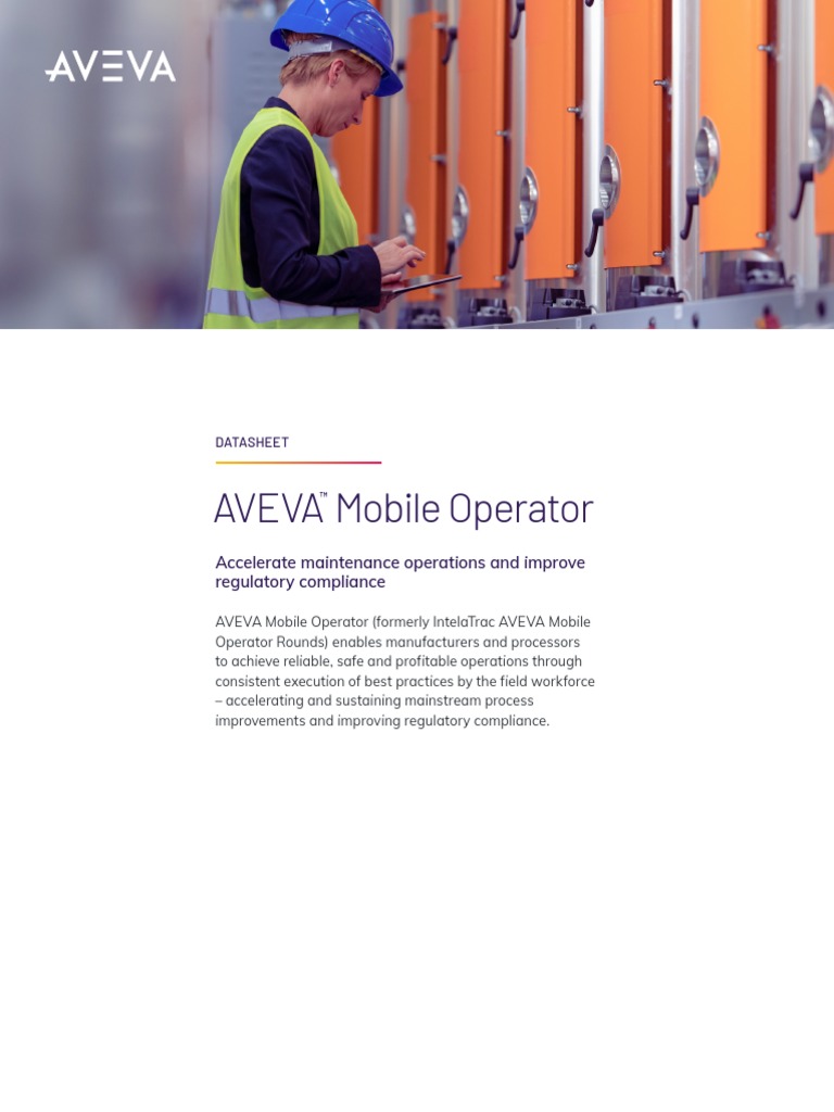 Datasheet - AVEVA Mobile Operator | PDF | Mobile App | Server (Computing)