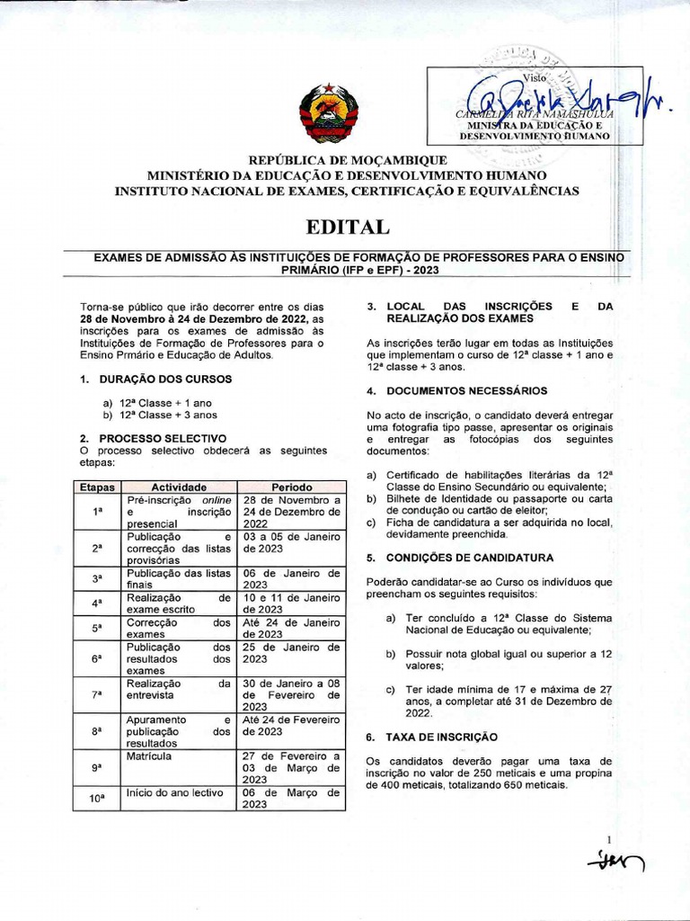 Edital Ifp's 2023 (MG) | PDF