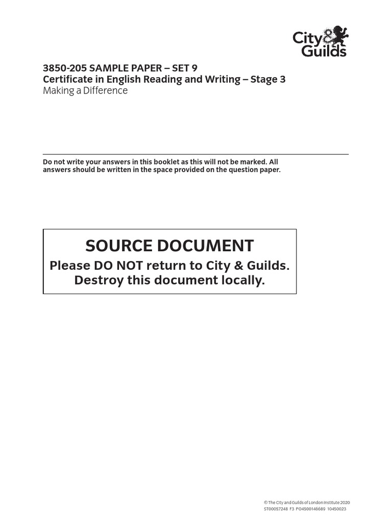 Reading & Writing Stage 3-Source Document | PDF | Nursing