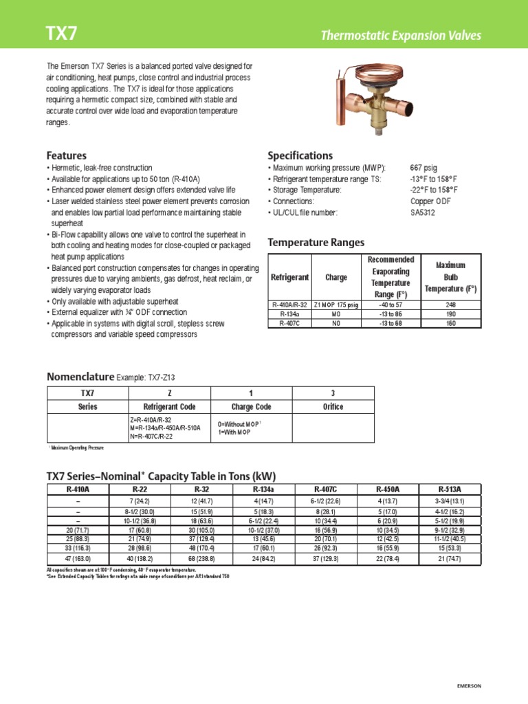 Tx7 Series Thermostatic Expansion Valves en Us 1733664 | PDF | Chemical Engineering | Home Appliance