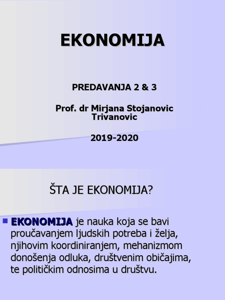 Ekonomija | PDF