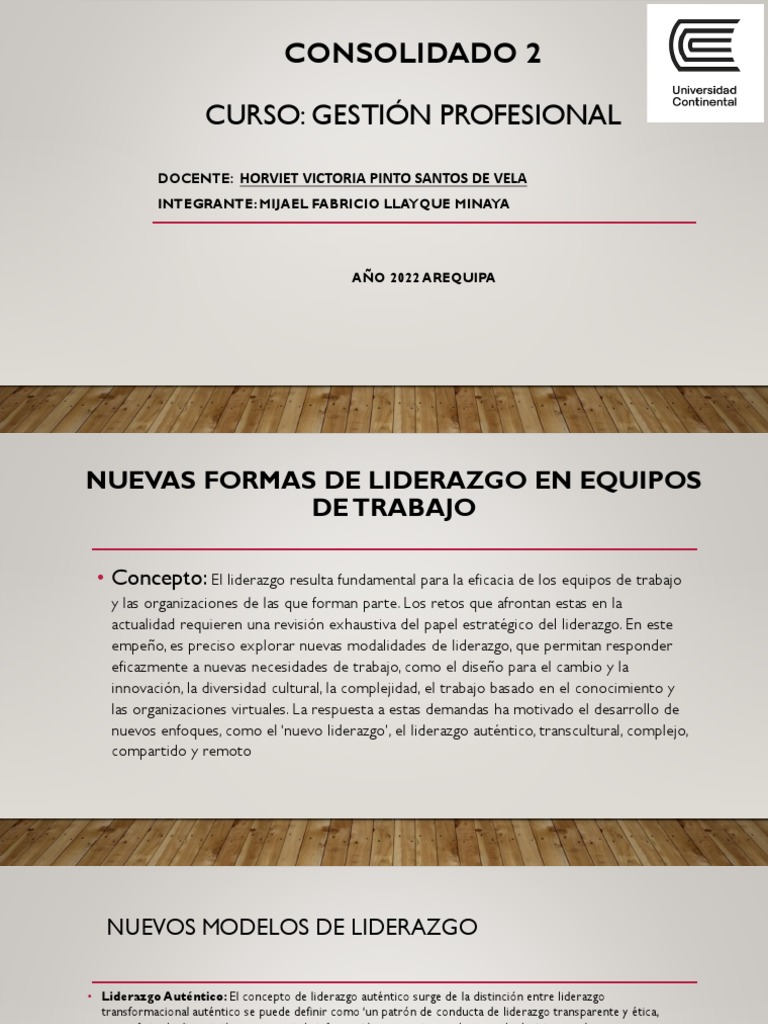 Consolidado 2 Gestion Profesional | PDF | Liderazgo | Cognición