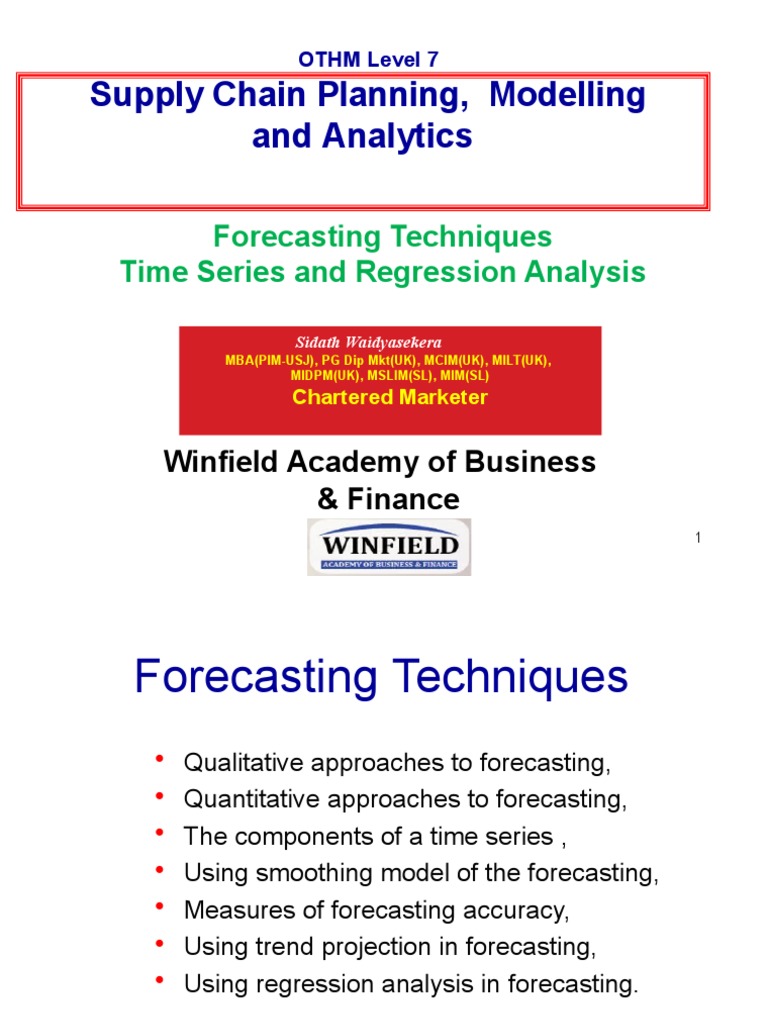 2 Forecasting Techniques Pdf Mean Squared Error Forecasting