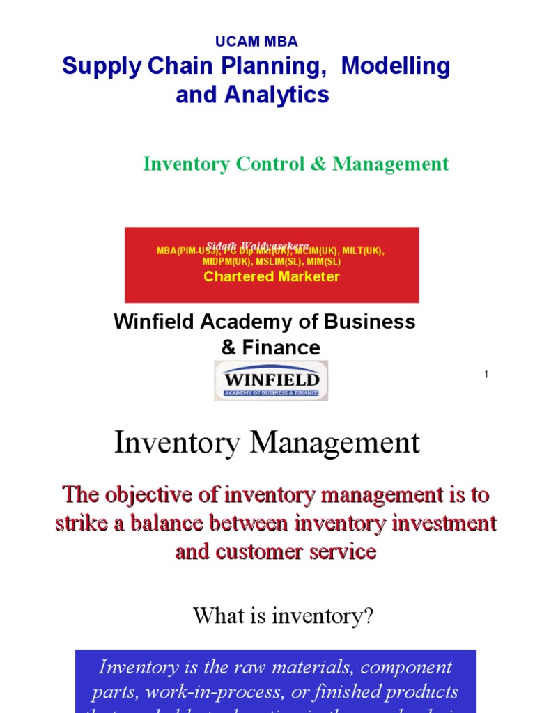 4 Inventoey Control Management | PDF | Inventory | Business Process